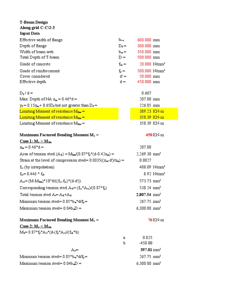 T Beam Design | Download Free PDF | Physical Sciences | Solid Mechanics
