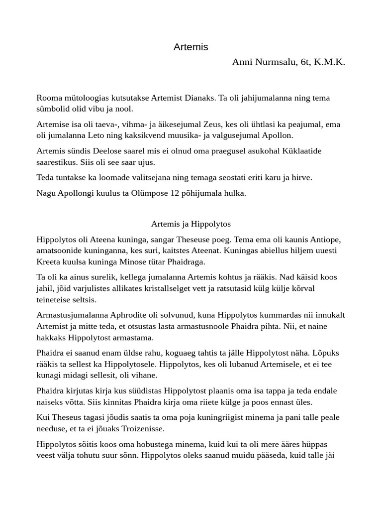 Artemis | PDF