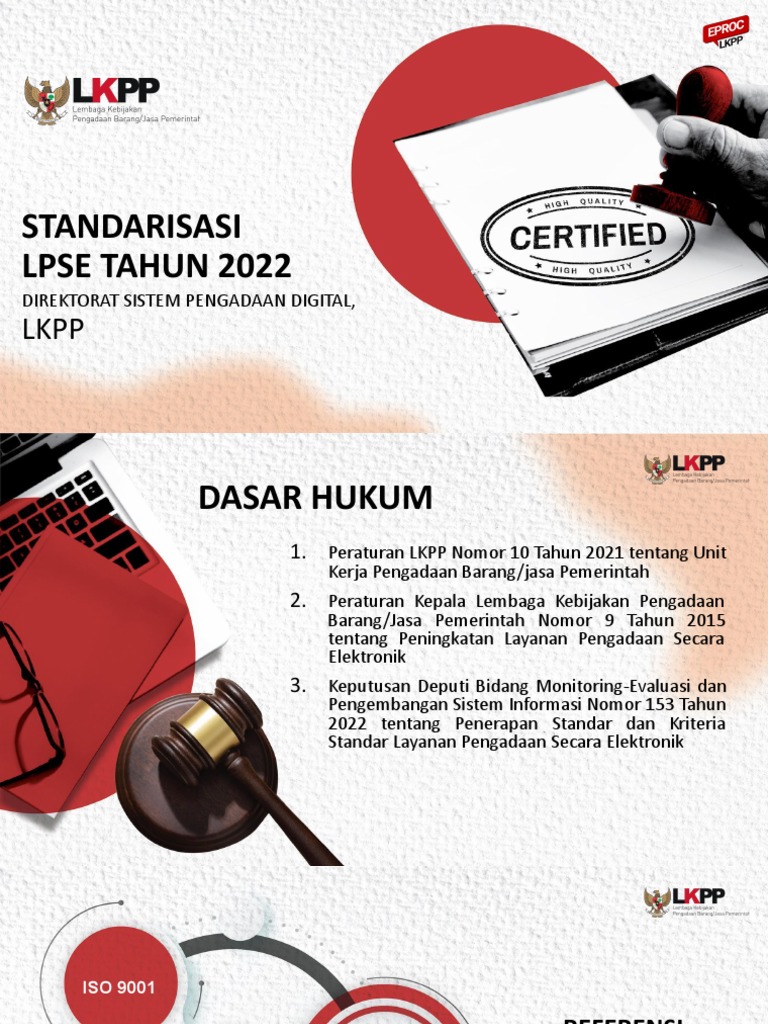 Standarisasi LPSE 2022 | PDF