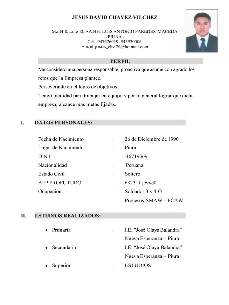 Jesus David Chavez Vilchez: Mz. H-8, Lote 43, Aa - Hh. Luis Antonio ...