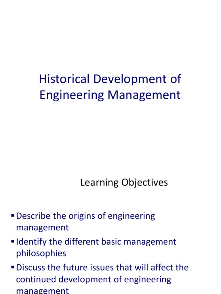 Evolution of Engineering Management | PDF | Industrial Revolution ...