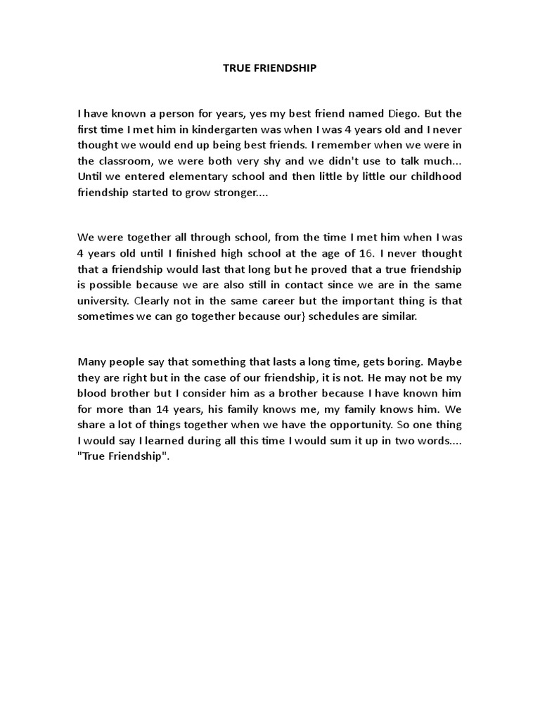 The Essence of True Friendship | PDF | Wellness