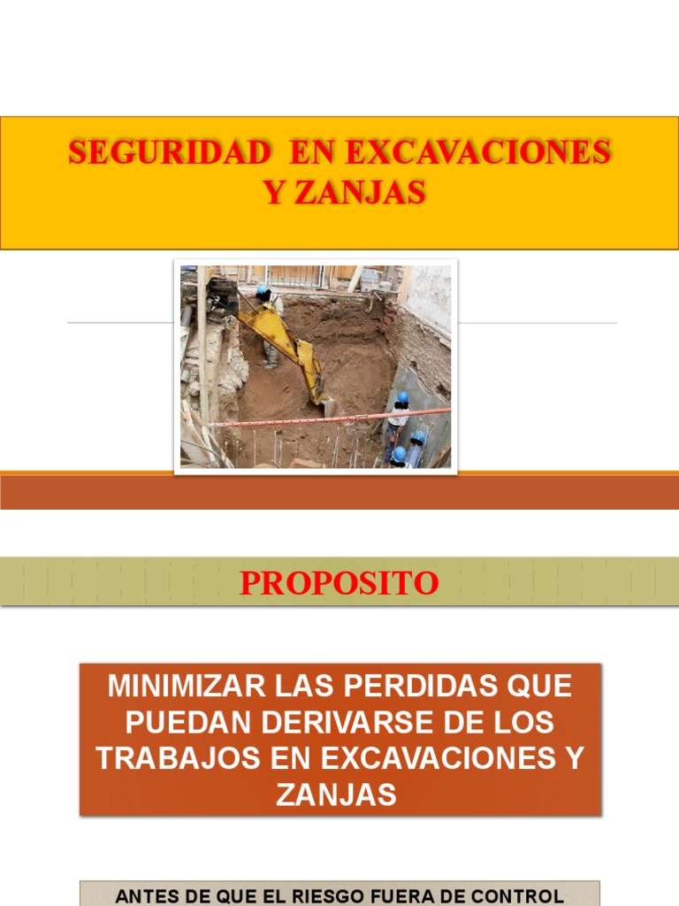 Seguridad en Excavaciones y Zanjas | PDF