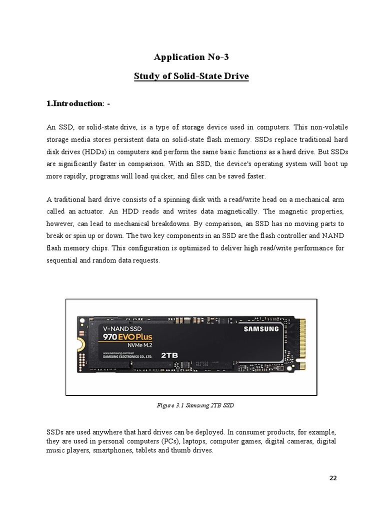 Study of Solid State Drive | PDF | Solid State Drive | Flash Memory