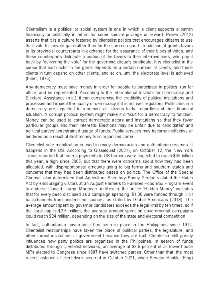 Clientelism | Download Free PDF | Governance | Government