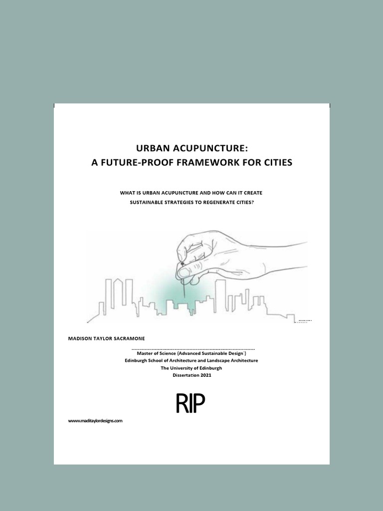 Urban Acupuncture: A Future-Proof Framework For Cities | Download Free PDF | Methodology | Urban ...