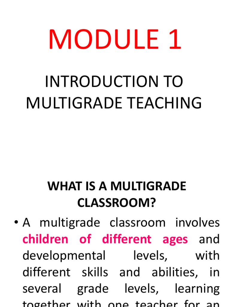 Introduction To Multigrade Teaching | Download Free PDF | Teachers ...