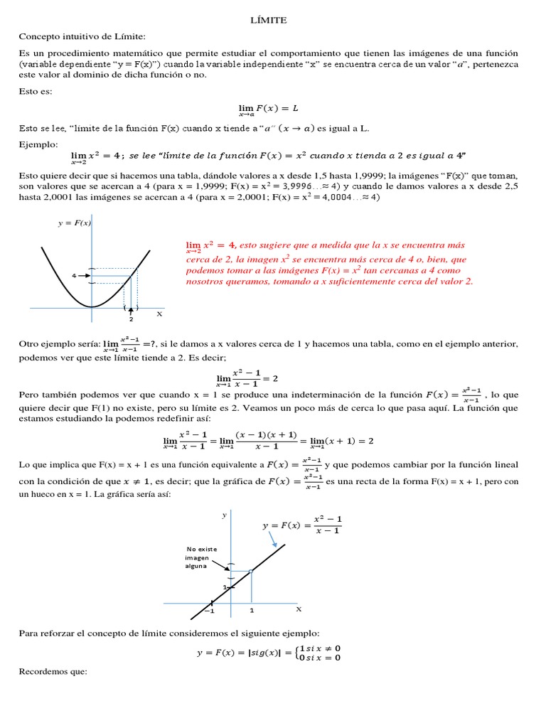 Concepto y Definición de Límite Matemático | PDF