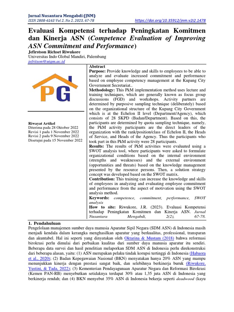 ASN Competence and Performance | PDF | Business | Business Economics