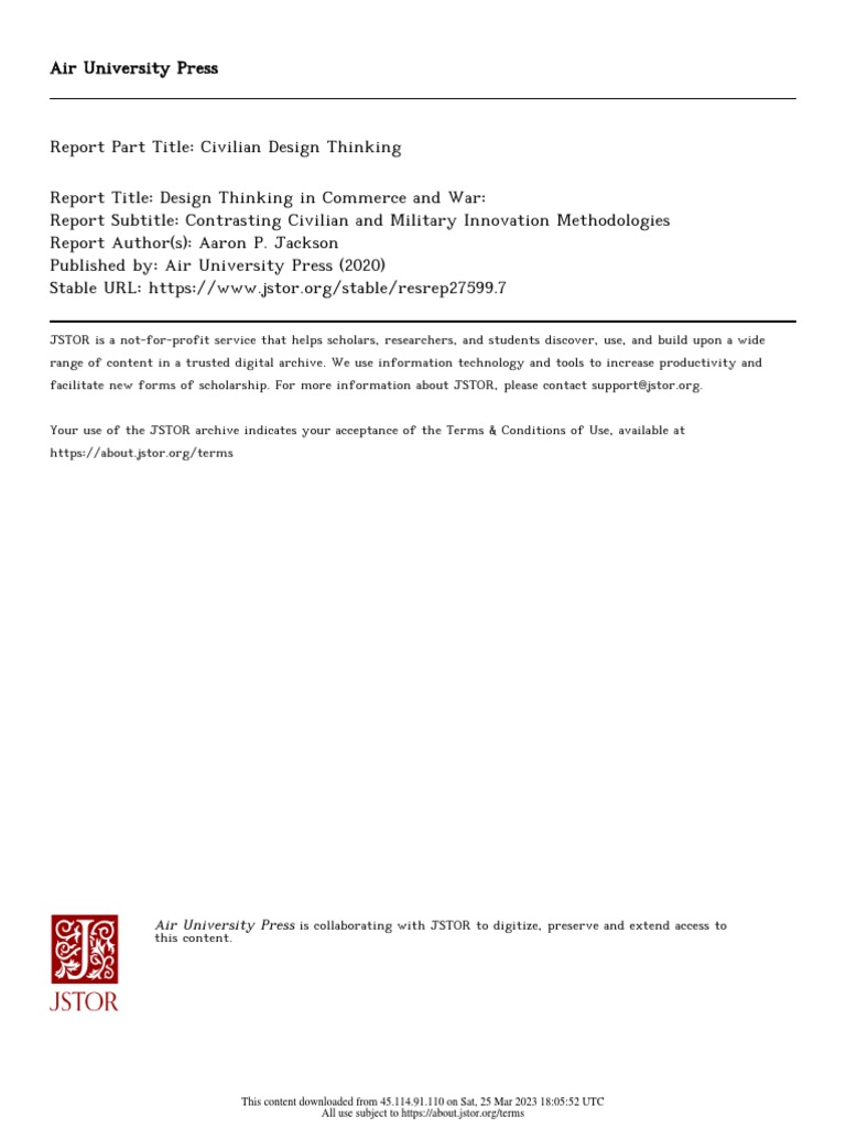 Evolution of Civilian Design Thinking | PDF | Design Thinking | Design