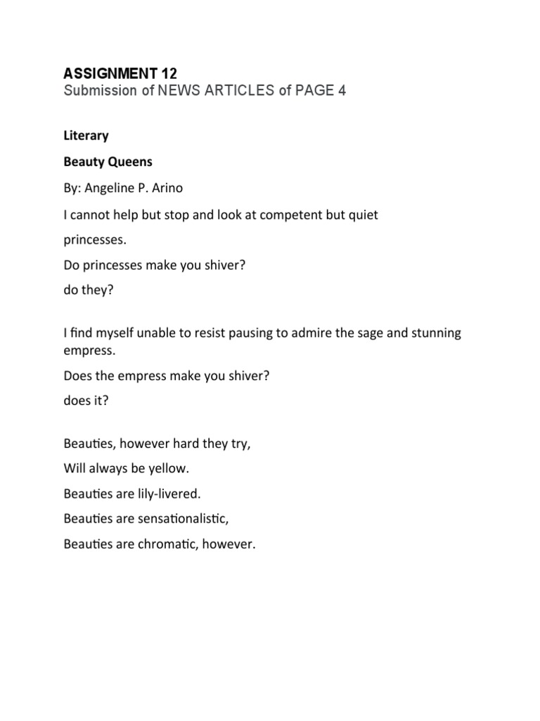 Assignment 12 - Gudmalin - Arino - Gemina | PDF