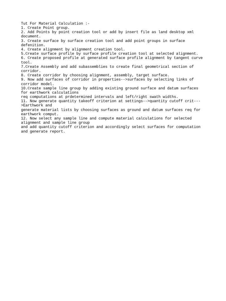 3d civil earthwork computation | PDF