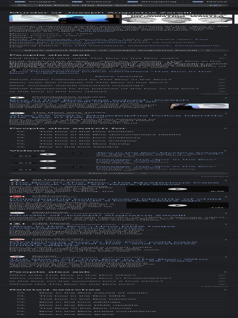 Solved After 65 Years: The Identity of the Boy in the Box | PDF | Law Enforcement | Crime & Violence