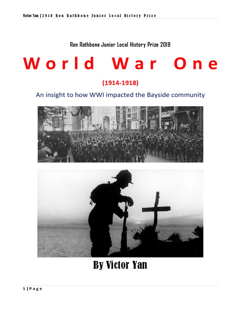 Yan Victor 2018 Entry | PDF | Central Powers | Allies Of World War I