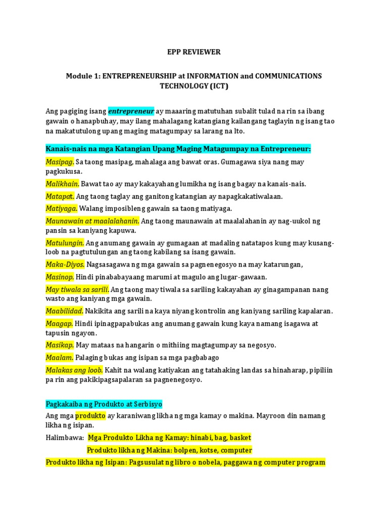 Epp Reviewer | PDF