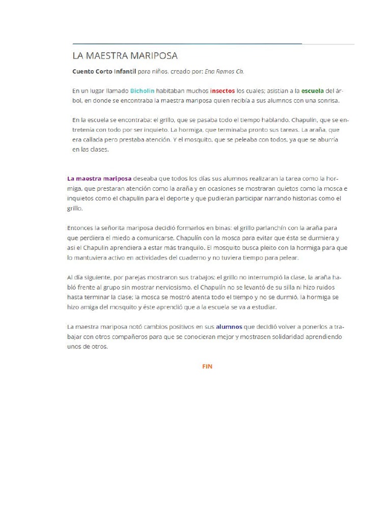 La Maestra Mariposa Pdf