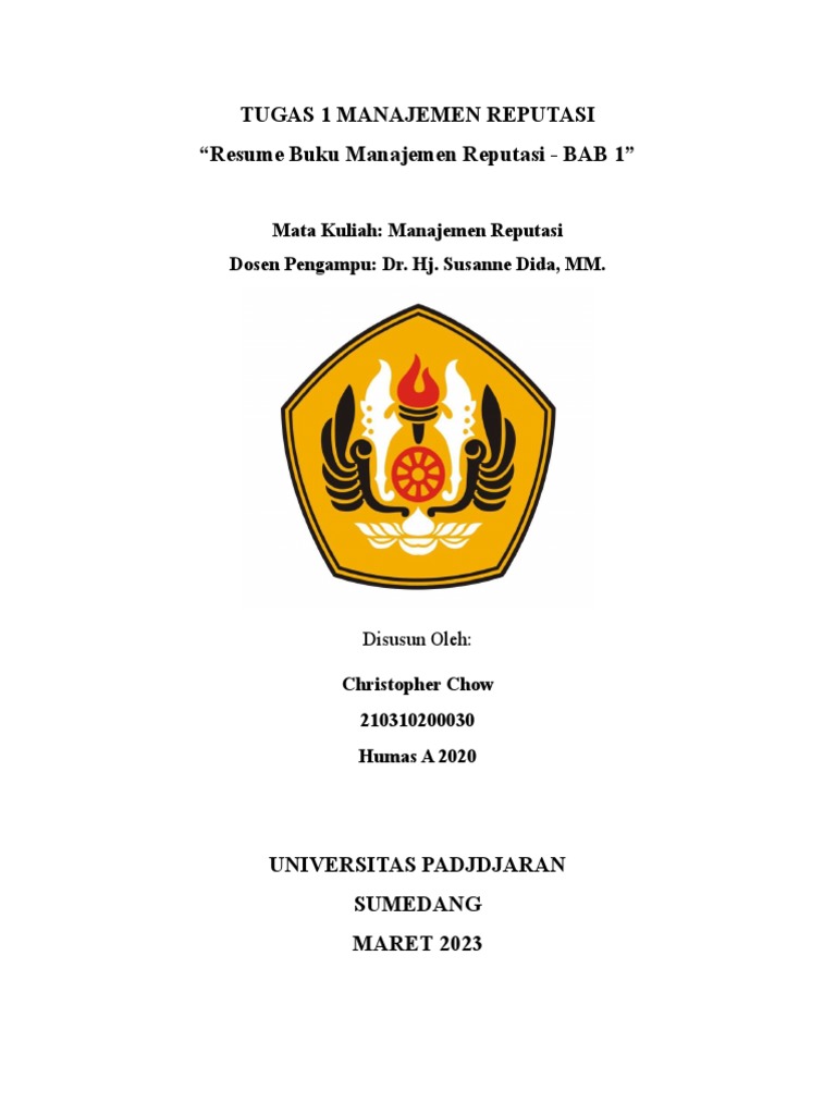 030 - Christopher Chow - Tugas 1 Manajemen Reputasi | PDF