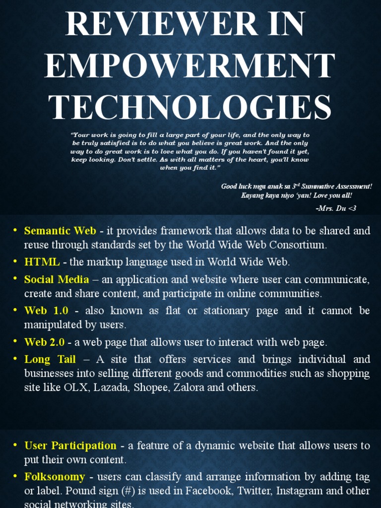 Empowerment Technologies | Download Free PDF | Malware | World Wide Web Empowerment Technologies | Download Free PDF | Malware | World Wide Web
