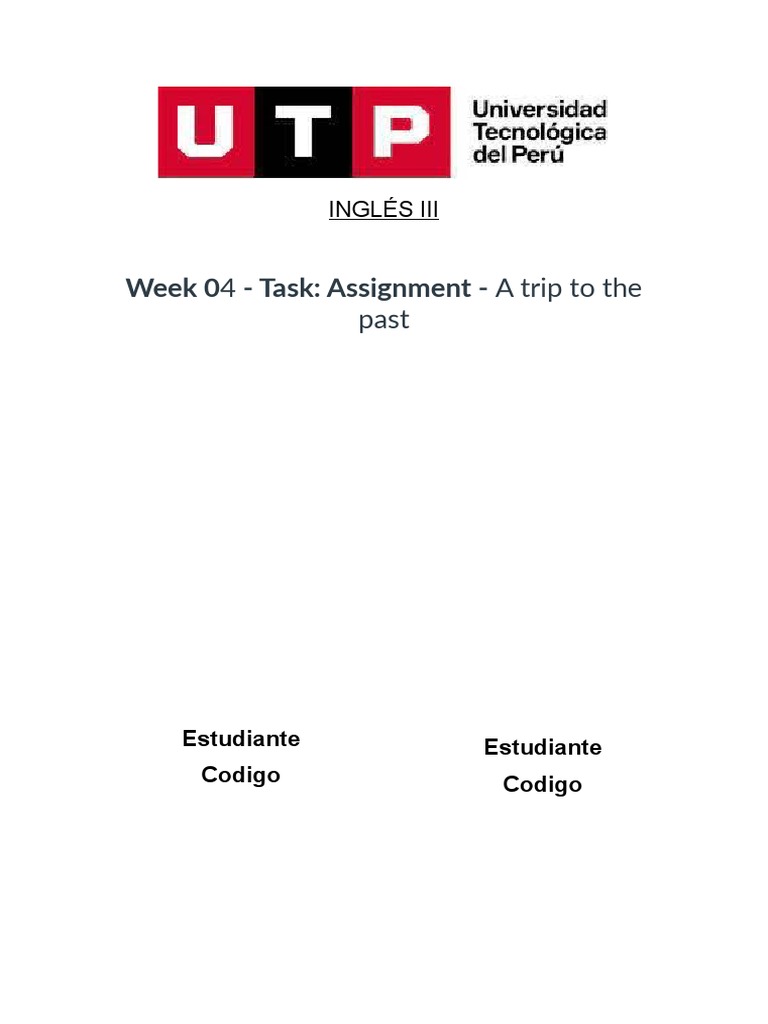 Week 04 - Ingles 3 - Tarea | PDF
