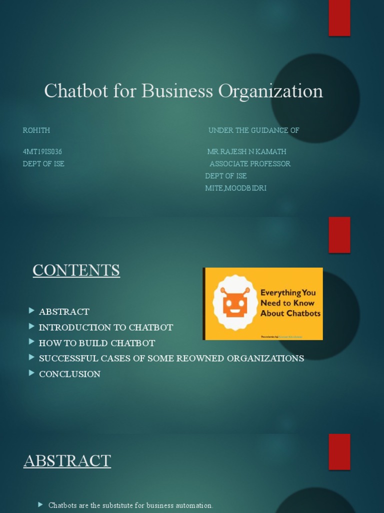 Chatbot For Business Organization | PDF | Artificial Intelligence ...
