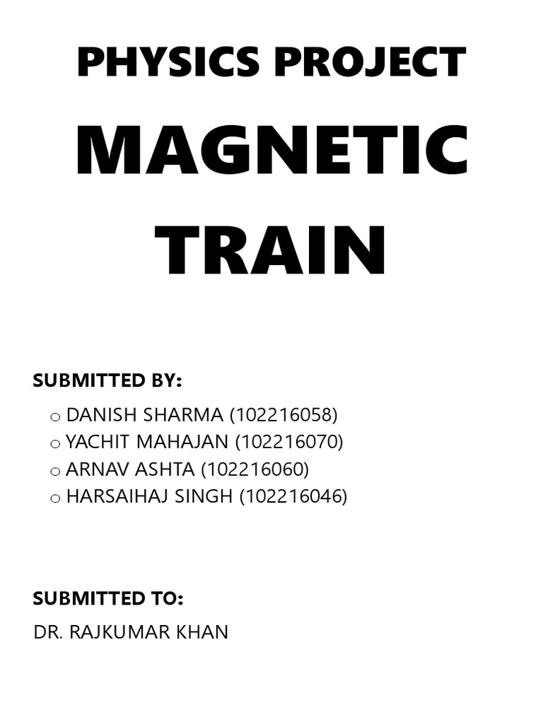 Physics Project | PDF | Magnetic Field | Magnet