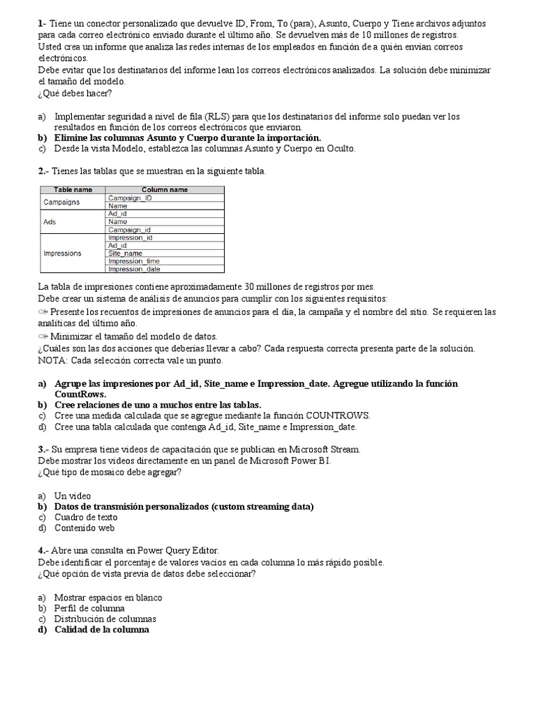 Power BI - PL-300 | PDF | SQL | Bases de datos