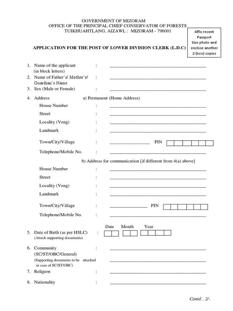 LDC Form | Download Free PDF | Government