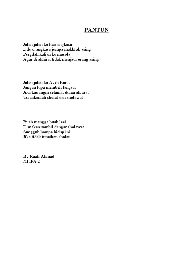 Pantun | PDF