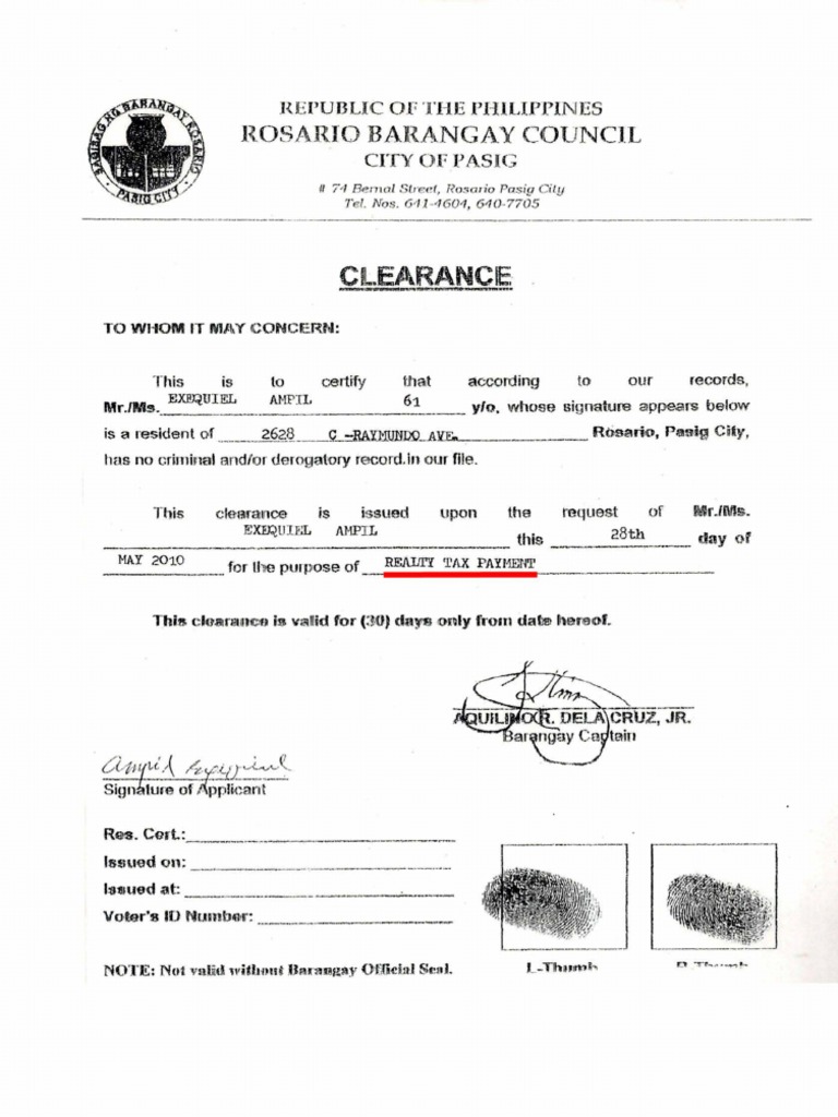Barangay Affidavits | PDF