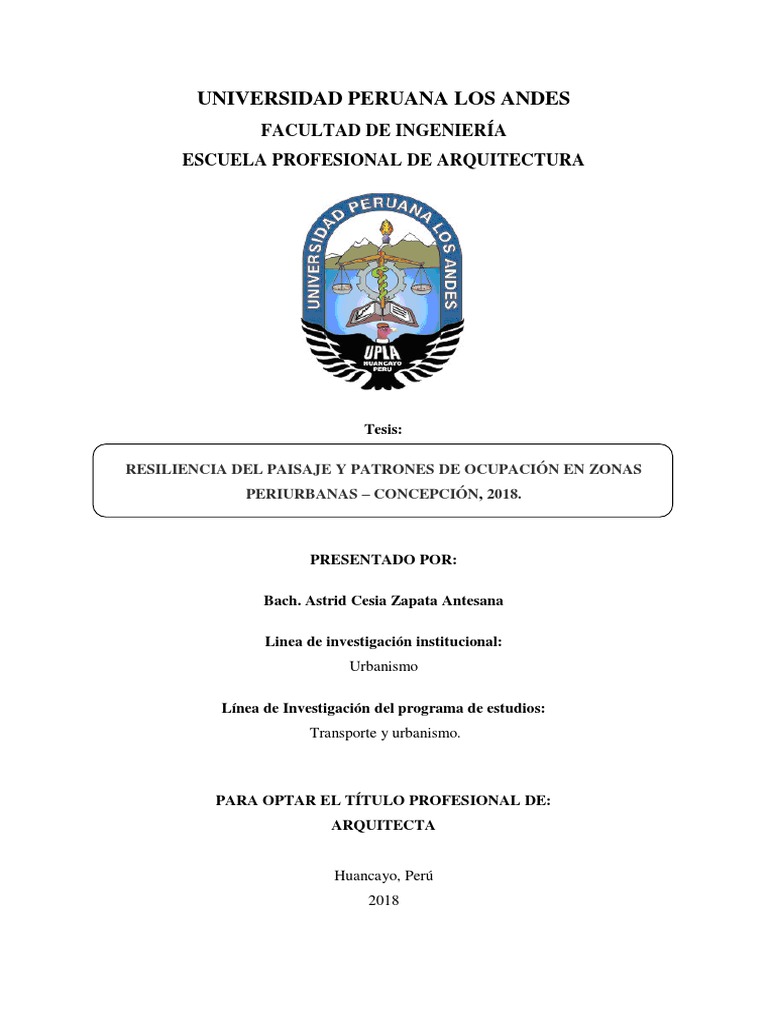 Universidad Peruana Los Andes: Facultad de Ingeniería Escuela ...