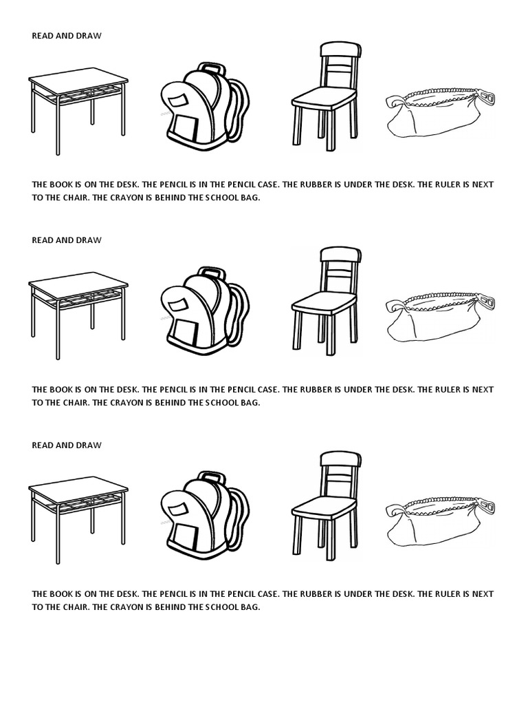 READ AND DRAW Prepositions | PDF