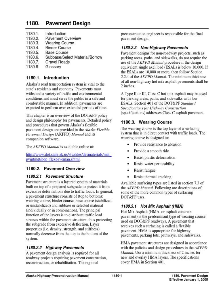 Guidelines for Pavement Design and Construction in Alaska | PDF | Road ...