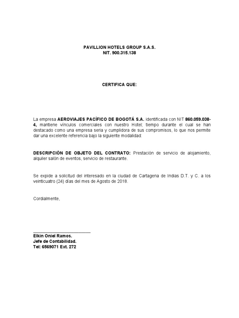 Formato Referencia Comercial | PDF