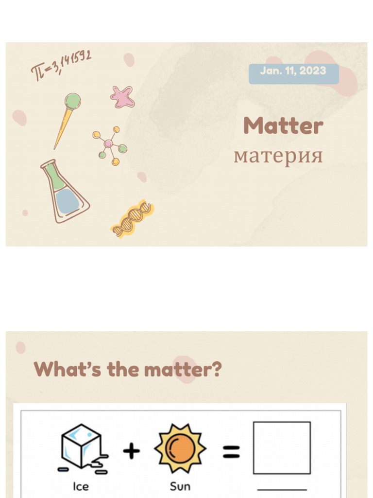 Science Matter Teacher | PDF | Liquids | Gases