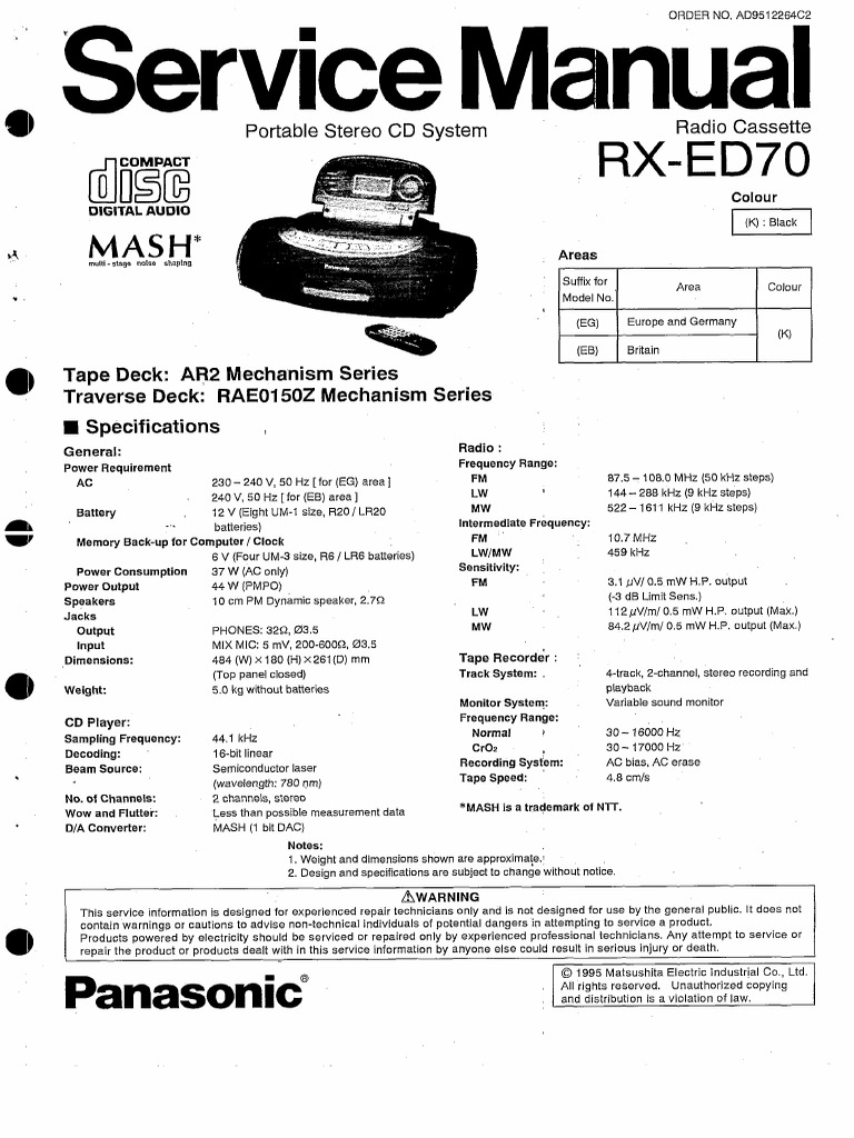 Panasonic rx75 | PDF