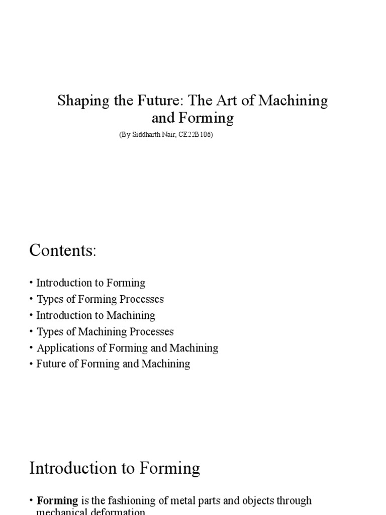 Forming and Machining | PDF | Machining | Industrial Processes