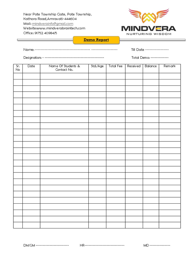 Pote Township Demo Report Template | PDF | Technology & Engineering