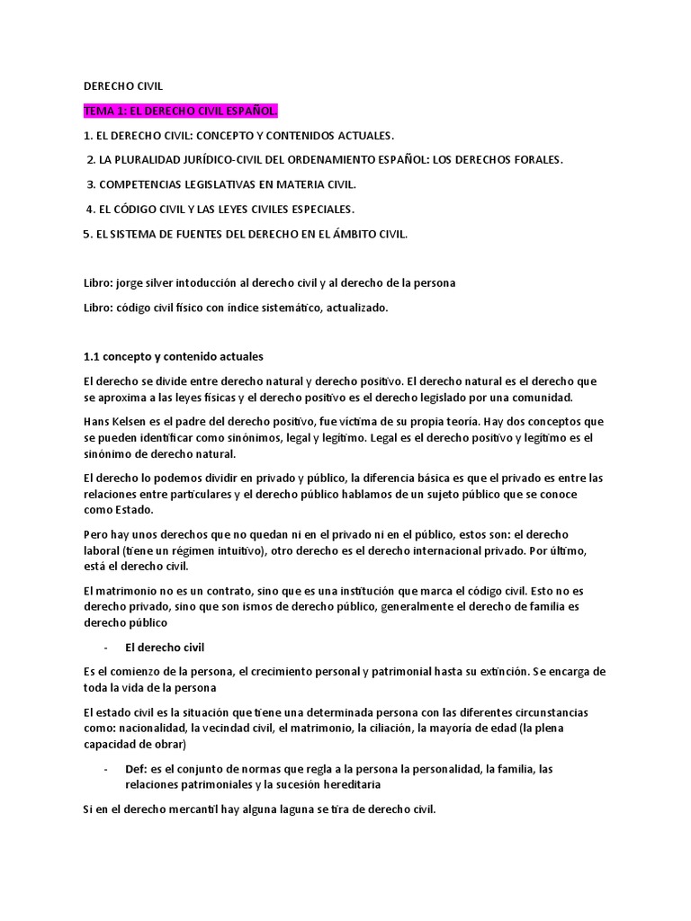 Derecho Civil | PDF | Derecho Civil (Common Law) | Principios éticos