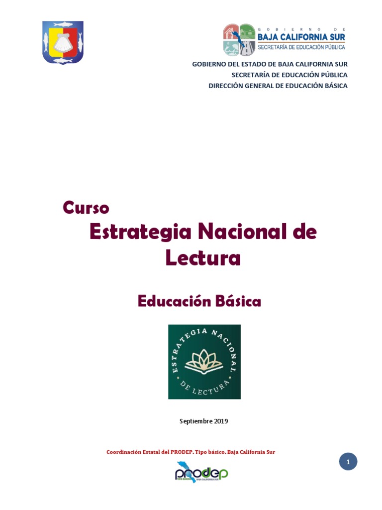 Cuadernillo Curso. Estrategia Nacional de Lectura | PDF | Aprendizaje