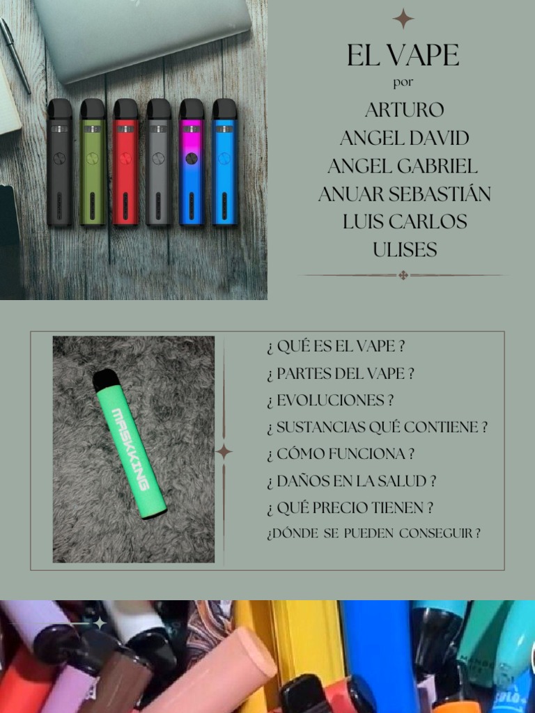 El Vape: Arturo Angel David Angel Gabriel Anuar Sebastián Luis Carlos Ulises | PDF | Cigarrillo ...