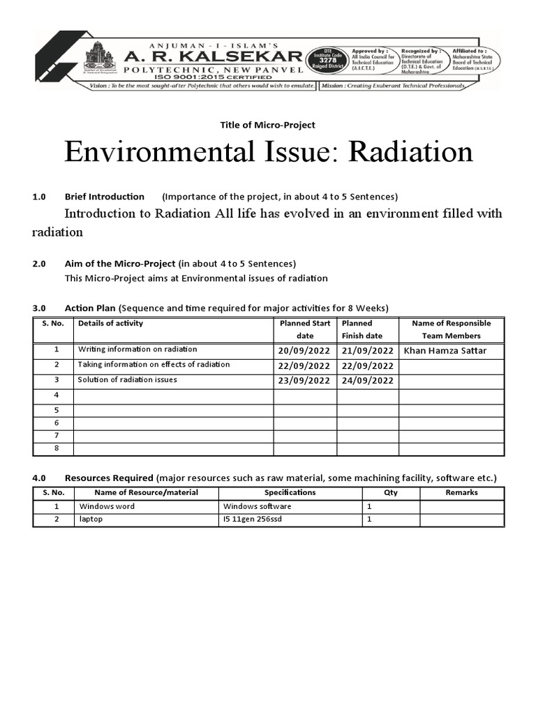 Est Micro-Project | PDF | Ionizing Radiation | Radioactive Waste