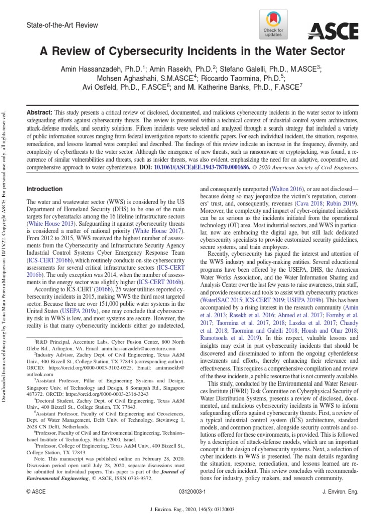 (Asce) Ee 1943-7870 0001686 | PDF | Security | Computer Security