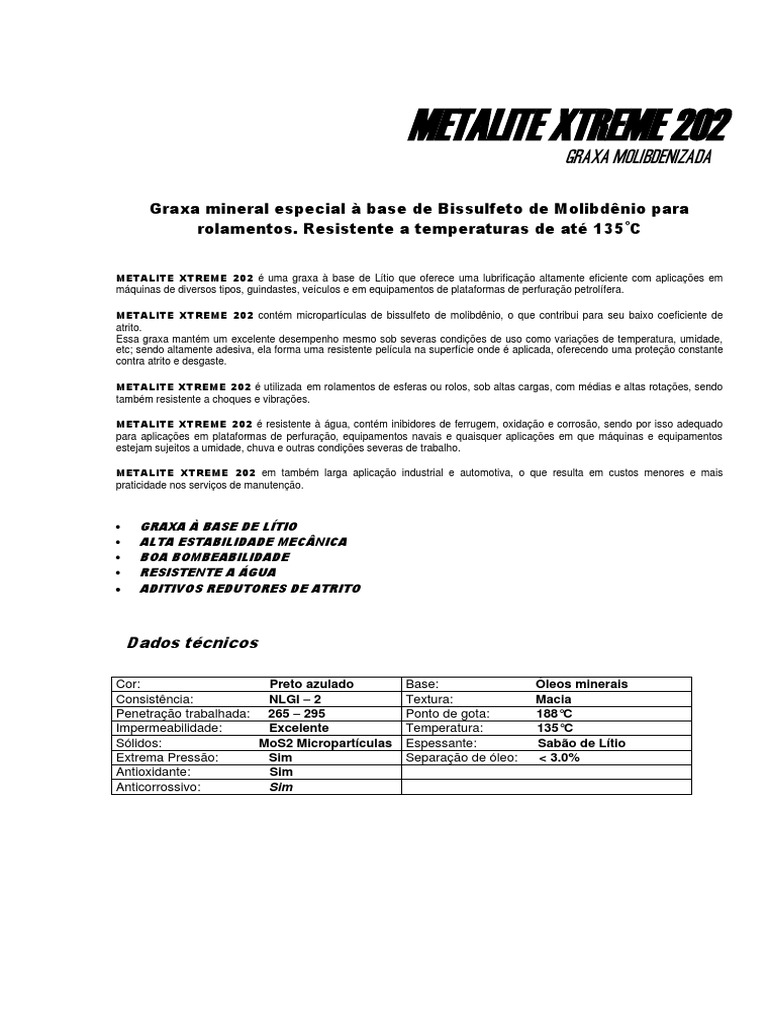 Metalite Xtreme 202 | PDF