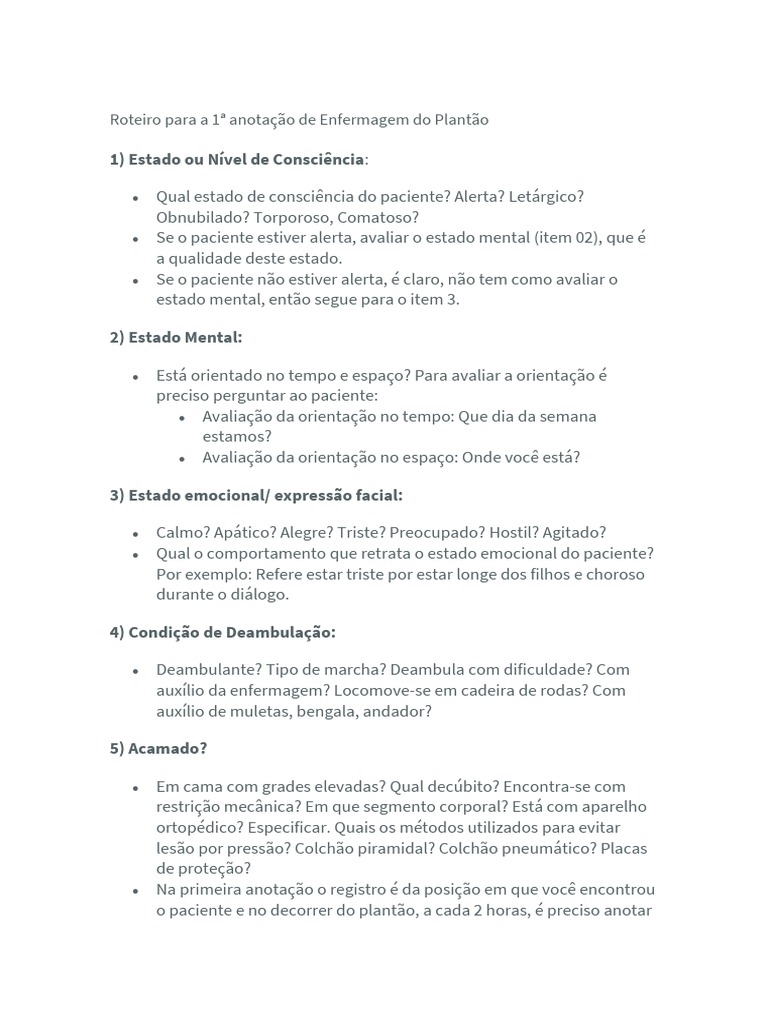 Evolução Cefalo Caudal | PDF | Enfermagem | Dor