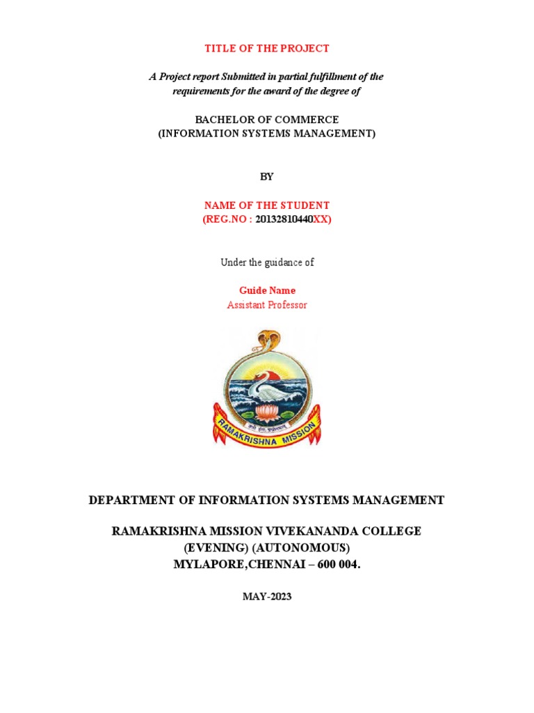 Project - Template | PDF | Academic Degree | Diploma