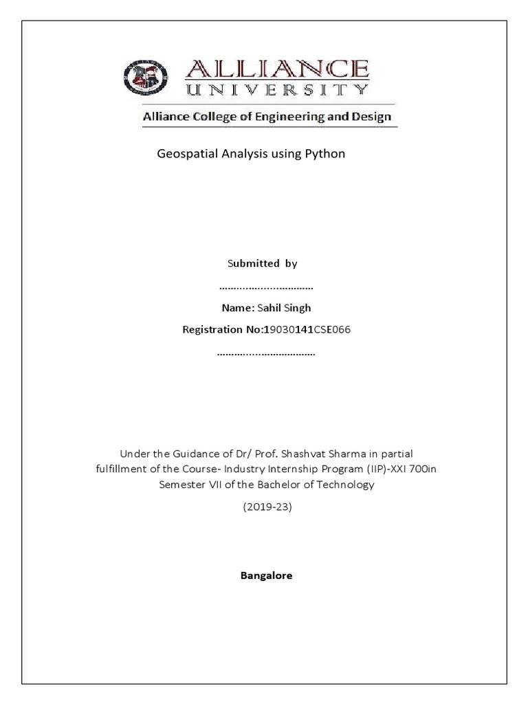Iip Report | PDF | Geographic Information System | Spatial Analysis
