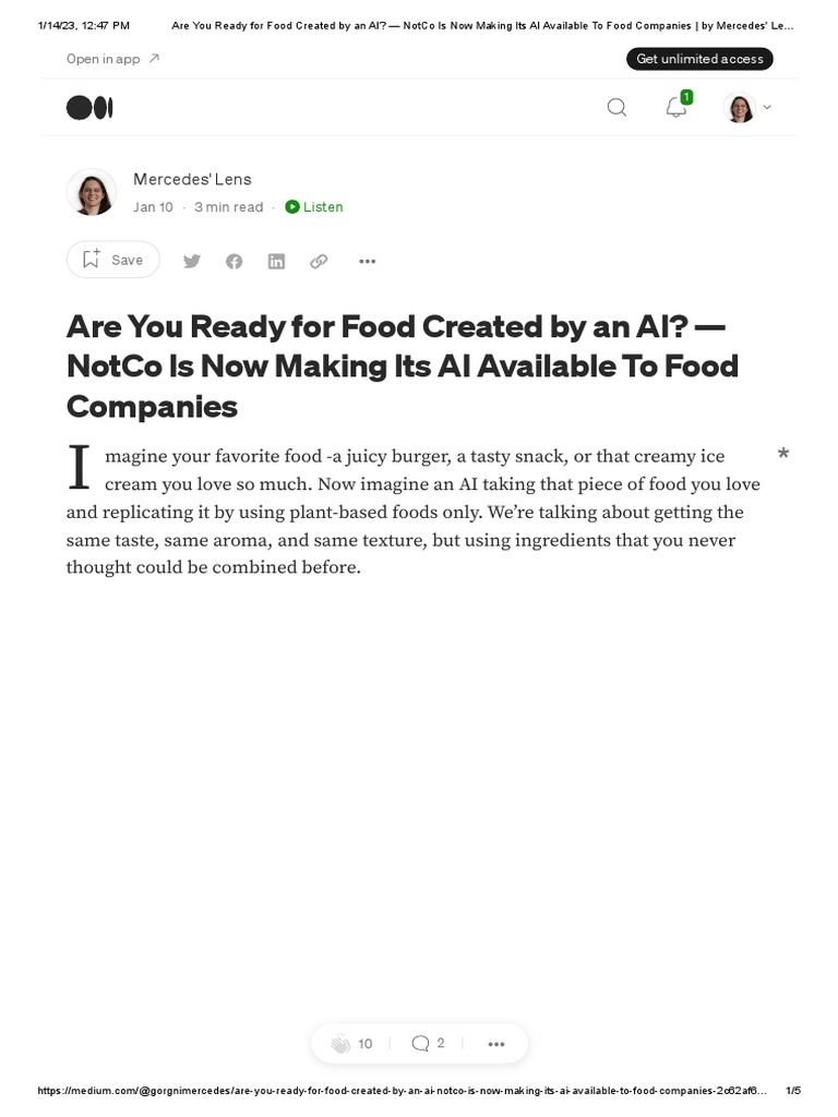 Are You Ready For Food Created by An AI - NotCo Is Now Making Its AI ... Are You Ready For Food Created by An AI - NotCo Is Now Making Its AI ...