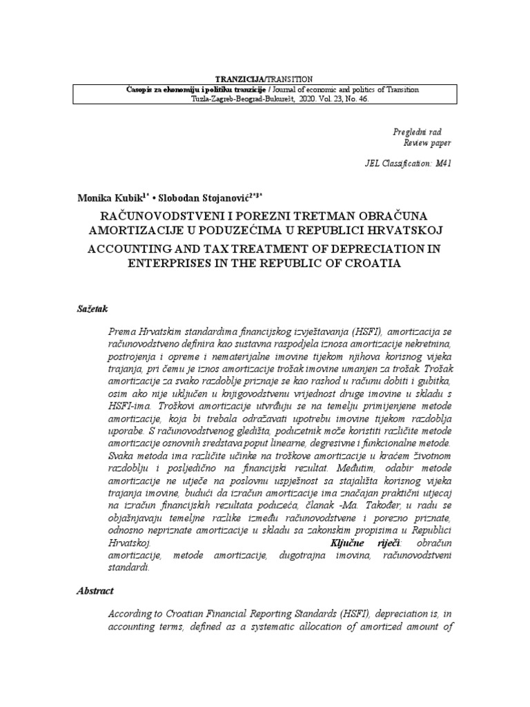 Monika Kubik Slobodan Stojanović RAČUNOVODSTVENI POREZNI TRETMAN ...