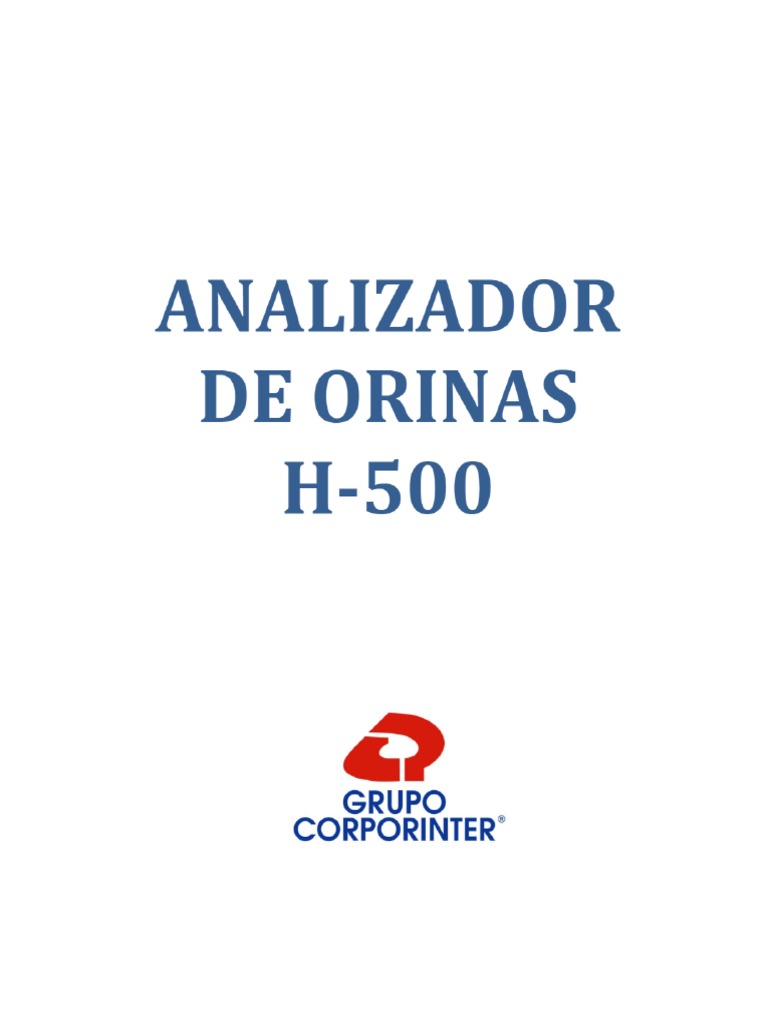 ANALIZADOR DE ORINAS H-500 - Manualzz | PDF