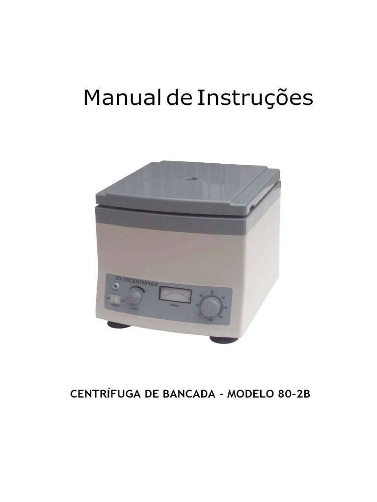 Centrífuga 80-2B - Manual em Português | PDF